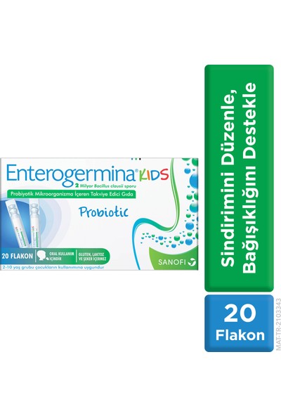 Enterogermina Kids 20 Flakon 2 Milyar Bacillus Clausii Sporu Içeren Probiyotik Enterogermina Kids 20 Flakon 2 Milyar Bacillus Clausii Sporu Içeren Probiyotik