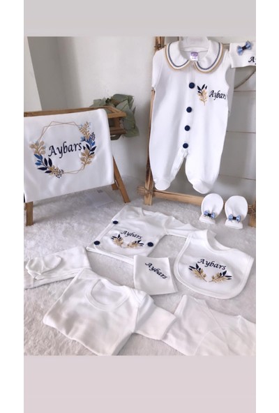 Hand Made Bebe Yakalı 10 Lu Set Nakışlı Hastane Çıkış Seti Hand Made Bebe Yakalı 10 Lu Set Nakışlı Hastane Çıkış Seti