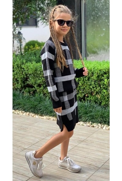 Kız Çocuk Triko Kazak Etek Takım Kız Çocuk Triko Kazak Etek Takım