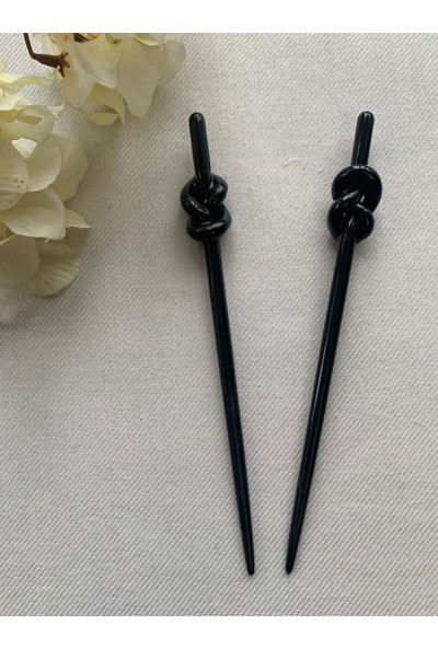 Mingy Kadın Siyah Renk Çubuk Topuz Tokası Seti 2'li Mingy Kadın Siyah Renk Çubuk Topuz Tokası Seti 2'li
