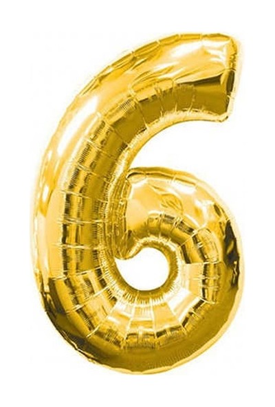 Bal10 Dünyası 6 Yaş 40 Inç 100 cm Gold Büyük Rakam Folyo Balon Bal10 Dünyası 6 Yaş 40 Inç 100 cm Gold Büyük Rakam Folyo Balon