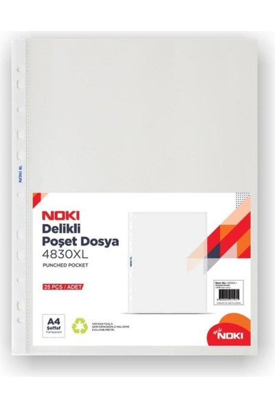 Noki Eco Poşet Dosya A-4 100'LÜ 10 Adet