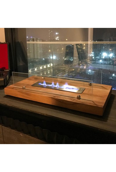 Dekor Masaüstü Ahşap Bioethanol Royal Şömine 60X30X17 (H) cm ROYAL45234523