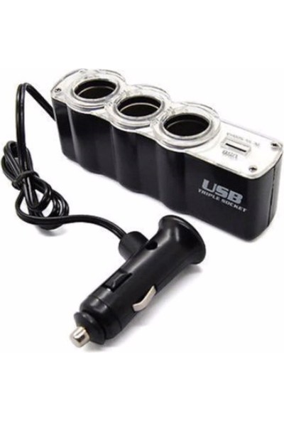 Eraks Araba Araç Oto Çakmak Çoklayıcı Çoğaltıcı Soketi USB Çakmaklık Eraks Araba Araç Oto Çakmak Çoklayıcı Çoğaltıcı Soketi USB Çakmaklık