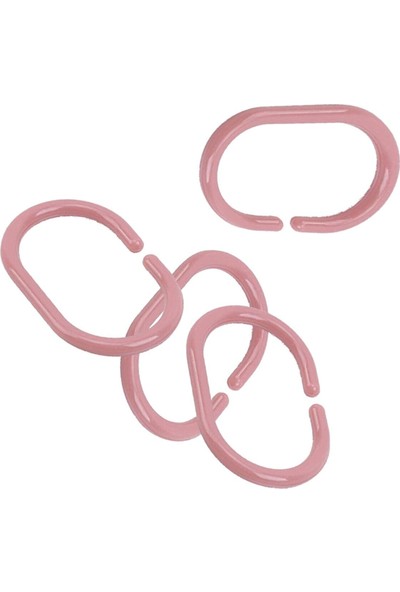 Hagiki Pembe Banyo Perde Halkası 20ADETLI