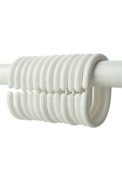 Hagiki Pembe Banyo Perde Halkası 20ADETLI