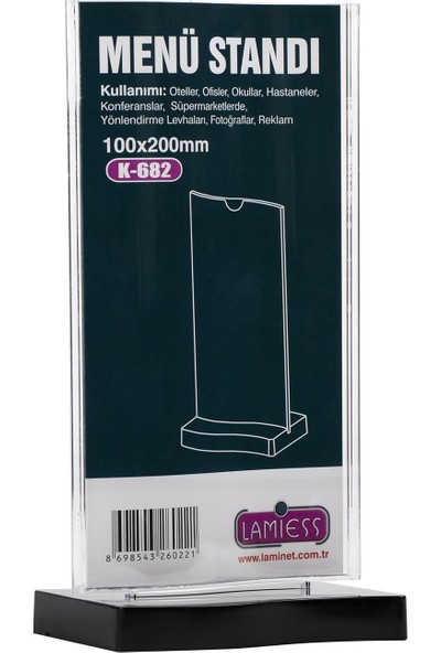 Lamiess K-682 Masaüstü Menü Stand