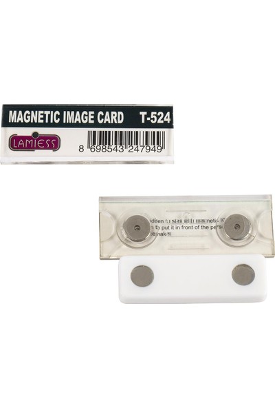 Lamiess T-524 Mıknatıslı Yaka Isimliği 25'li