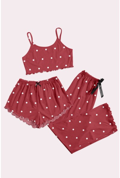 Kiss Süpersoft Dots4 3 Lü Pijama Seti