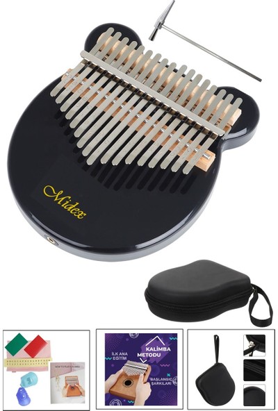 Midex KLX-7000 SİYAH Cam Kalimba GİGBAGLİ Paslanmaz Çelik 17 Tuşlu Full Set Midex KLX-7000 SİYAH Cam Kalimba GİGBAGLİ Paslanmaz Çelik 17 Tuşlu Full Set