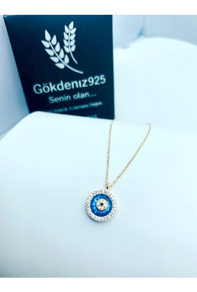 Gökdeniz 925 Cam Göz Nazar Model 925 Ayar Gümüş Kadın Kolye Özel Gün Hediyesi Gökdeniz 925 Cam Göz Nazar Model 925 Ayar Gümüş Kadın Kolye Özel Gün Hediyesi