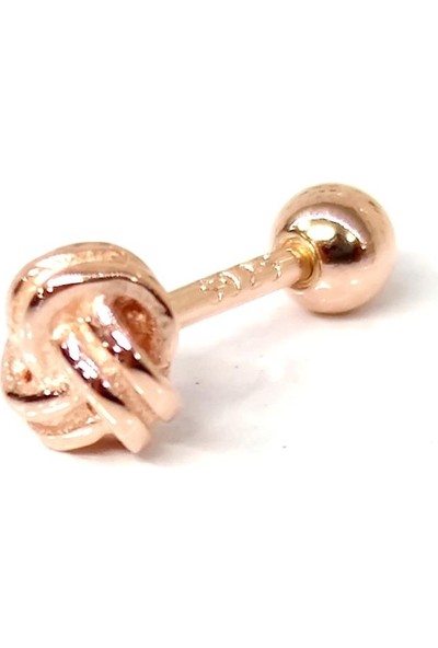 Güler Yüzlü Silver Düğüm Gümüş Tragus Pıercıng