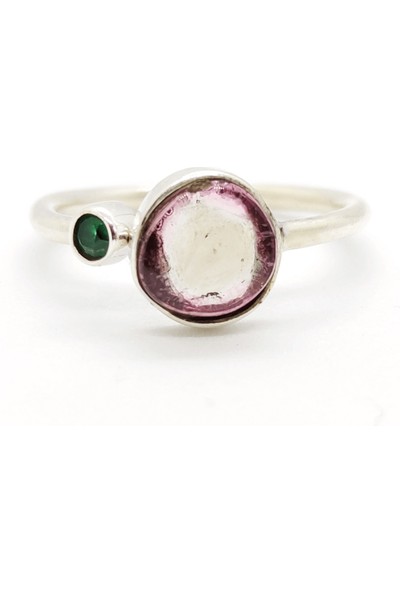 Opia Karpuz Turmalin Taşı Gümüş Yüzük 1 Opia Karpuz Turmalin Taşı Gümüş Yüzük 1