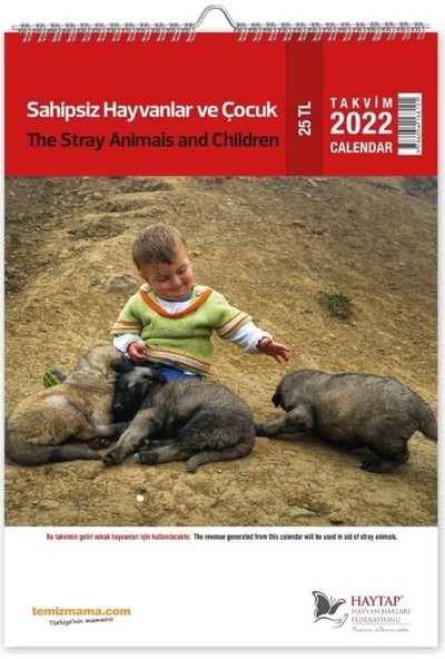 Haytap Sahipsiz Hayvanlar ve Çocuk 2022 Duvar Takvimi Haytap Sahipsiz Hayvanlar ve Çocuk 2022 Duvar Takvimi