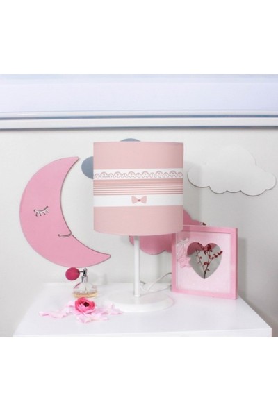 Shoppy11 Fiyonk Desenli Çocuk Odası Abajur