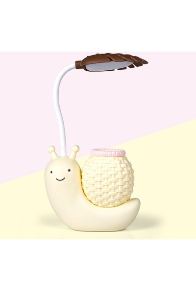 MiniHome Avec AV-8804 Sevimli Salyangoz Kalemlikli USB Ledli Şarjlı Masa Lambası Sarı MiniHome Avec AV-8804 Sevimli Salyangoz Kalemlikli USB Ledli Şarjlı Masa Lambası Sarı