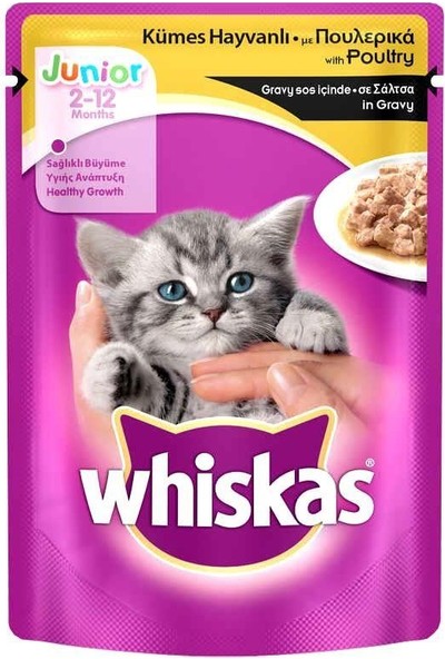 Whiskas Pouch Junior Tavuklu Yavru Kedi Konservesi 100 gr Whiskas Pouch Junior Tavuklu Yavru Kedi Konservesi 100 gr