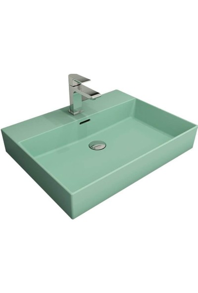 Bocchi Milano Lavabo 60 cm Mat Mint Yeşil 1376-033-0126 Bocchi Milano Lavabo 60 cm Mat Mint Yeşil 1376-033-0126