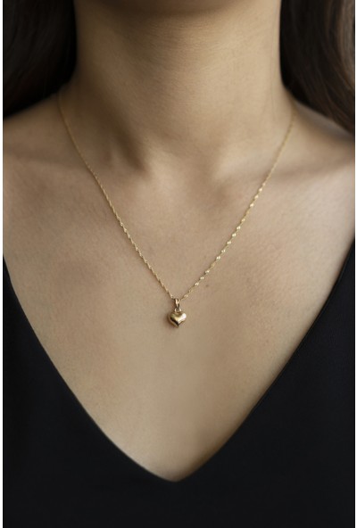 Uşaklıhafız 14 Ayar Altın Kalpli Singapur Zincir Kolye Uşaklıhafız 14 Ayar Altın Kalpli Singapur Zincir Kolye