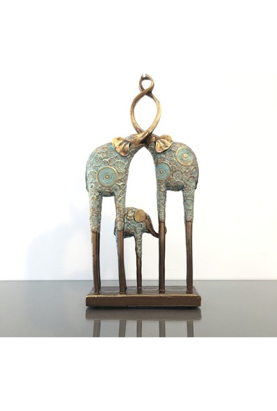 Tual Hobi Sanat Dekoratif Polyester Fil Ailesi Biblo (36X18CM) Tual Hobi Sanat Dekoratif Polyester Fil Ailesi Biblo (36X18CM)