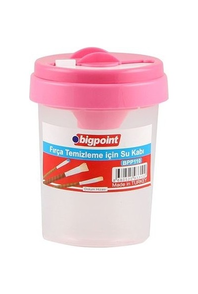 Bigpoint Fırça Yıkama Su Kabı Pembe