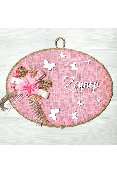 Lora Davet Kız Bebek Kapı Süsü, Hastane Kapı Süsü, Duvar Süsü (1 Adet) Pembe - 36207