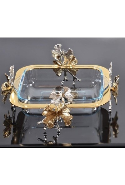 Dream Kelebek Kare Borcam 22 x 22 Altın