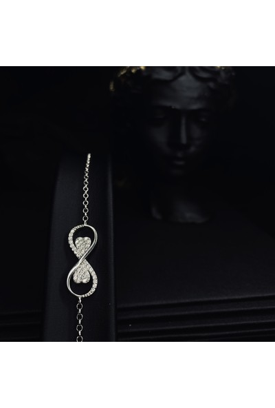 Wena Jewelry 925 Ayar Gümüş Kalpli Sonsuzluk Bileklik Wena Jewelry 925 Ayar Gümüş Kalpli Sonsuzluk Bileklik