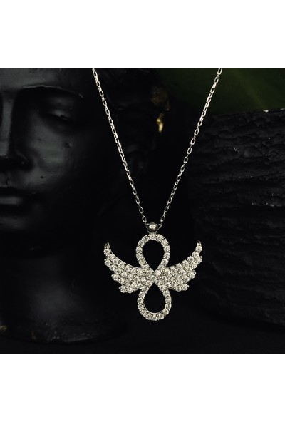 Wena Jewelry 925 Ayar Gümüş Melek Kanadı Sonsuzluk Kolye Wena Jewelry 925 Ayar Gümüş Melek Kanadı Sonsuzluk Kolye