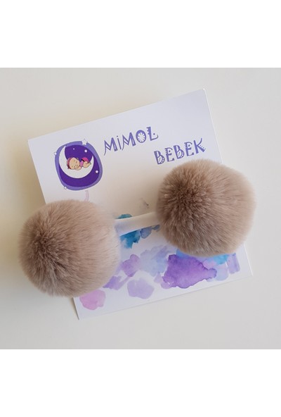 Mimol Bebek Ponponlu Kız Bebek Çocuk Saç Bandı Bandanası