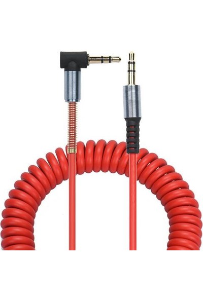 Ata Elektronik 3.5 mm Aux L Tip Spiral Ses Aktarım Telefon Aux Hoparlör Anfi Otomobil Oto Araç Kablosu 1.8 mt Ata Elektronik 3.5 mm Aux L Tip Spiral Ses Aktarım Telefon Aux Hoparlör Anfi Otomobil Oto Araç Kablosu 1.8 mt