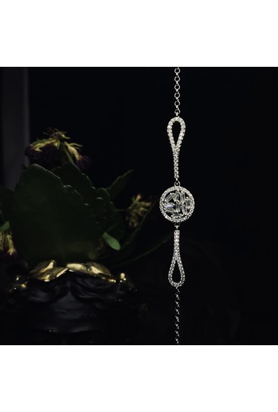 Wena Jewelry 925 Ayar Gümüş Silver Renk Modern Orta Taşlı Bileklik Wena Jewelry 925 Ayar Gümüş Silver Renk Modern Orta Taşlı Bileklik