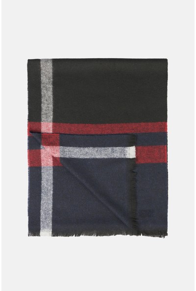 Avva Erkek Lacivert Desenli Şal A12Y9418