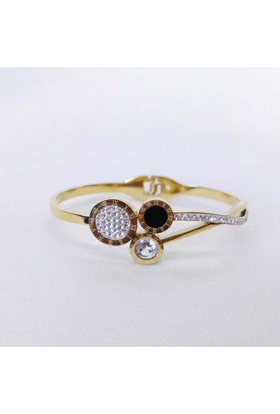 Stainless Steel Çelik Bileklik Zirkon Taşlı