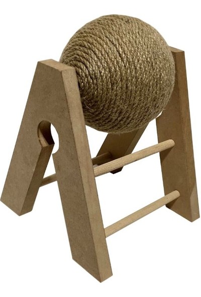 BayMob Kedi Tırmalama Topu Oyuncağı Ahşap - Bej BayMob Kedi Tırmalama Topu Oyuncağı Ahşap - Bej