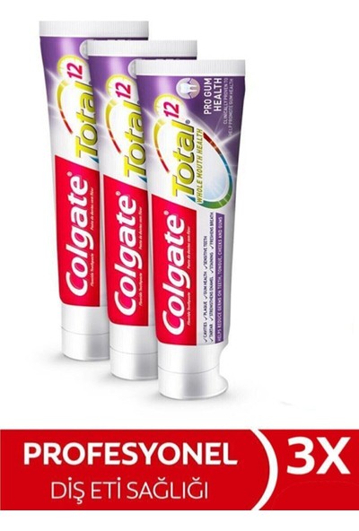 Colgate Total Profesyonel Diş Eti Sağlığı Diş Macunu 3 x 50ML Colgate Total Profesyonel Diş Eti Sağlığı Diş Macunu 3 x 50ML