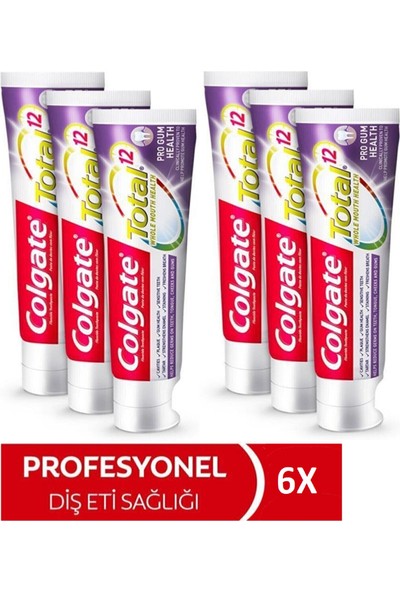 Colgate Total Profesyonel Diş Eti Sağlığı Diş Macunu 6 x 50ML Colgate Total Profesyonel Diş Eti Sağlığı Diş Macunu 6 x 50ML