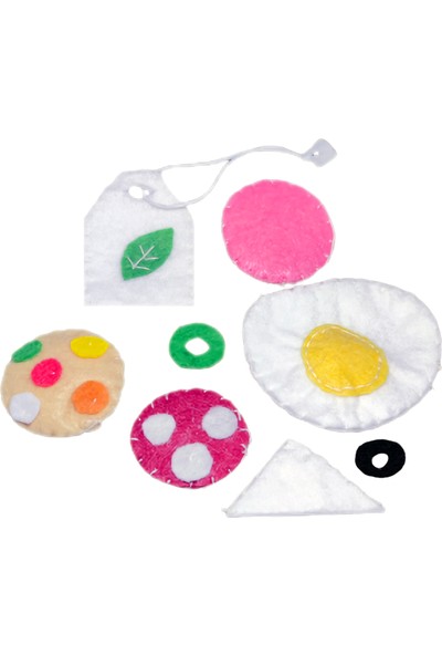 Playseba 8 Adet Mini Boy Keçe Kahvaltı Seti