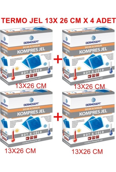 Dermosept Sıcak Soğuk Termo Jel Kompres Buz Jel Termojel 13*26 cm 4 4 Dermosept Sıcak Soğuk Termo Jel Kompres Buz Jel Termojel 13*26 cm 4 4