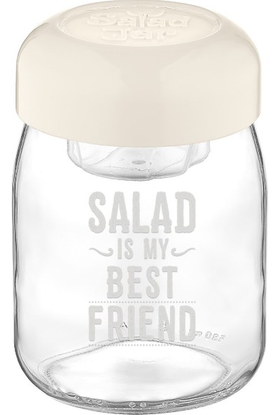 Renga 580 cc Vega Desenli Cam Salata Kavanozu Renga 580 cc Vega Desenli Cam Salata Kavanozu