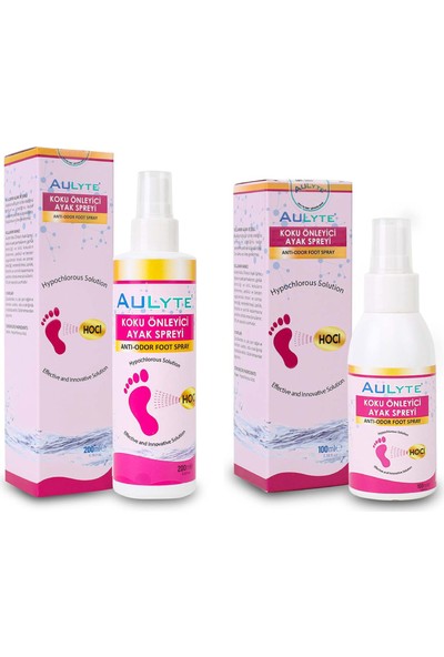 Aulyte Koku Önleyici Ayak Sprey Seti 100 ml + 200 ml Aulyte Koku Önleyici Ayak Sprey Seti 100 ml + 200 ml