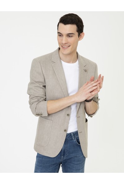 Pierre Cardin Açık Kahverengi Ex.slim Ceket 50247791-VR002