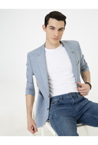 Pierre Cardin Açık Mavi Ex.slim Ceket 50247791-VR003