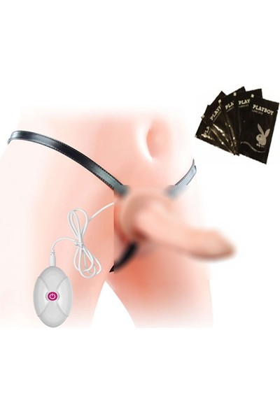 Unisex Içi Boş Belden Bağlamalı Titreşimli Penis 16.5 Cm+Playboy 5x5 ml Kayganlaştırıcı Jel FLV3002 Unisex Içi Boş Belden Bağlamalı Titreşimli Penis 16.5 Cm+Playboy 5x5 ml Kayganlaştırıcı Jel FLV3002