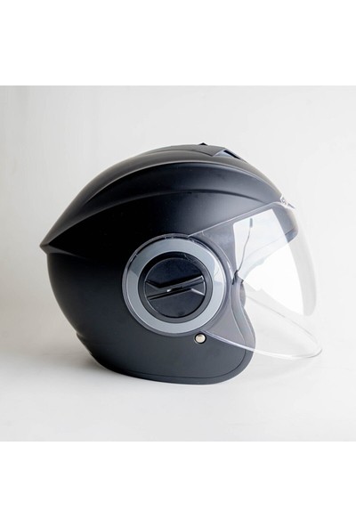 Sway Sw 617 Yarım Motosiklet Kaskı - Mat Siyah - M