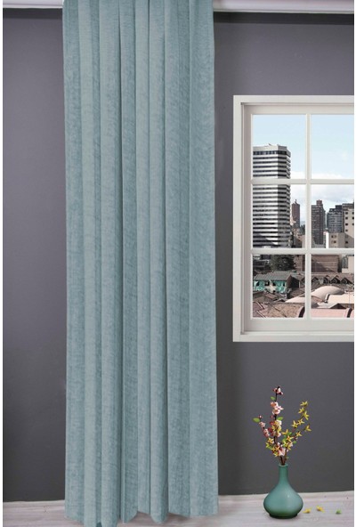 Miabella Home Keten Fon Tül Perde Tek Kanat