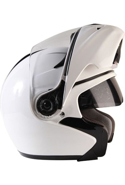 Gdr Ff 803 Çene Açılır Kapalı Motosiklet Kaskı - Beyaz - M Gdr Ff 803 Çene Açılır Kapalı Motosiklet Kaskı - Beyaz - M