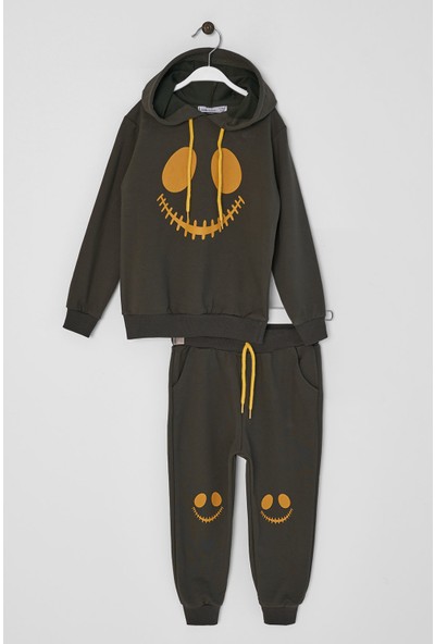 Zepkids Erkek Çocuk Gülen Yüz Baskılı Ikili Takım 1-4 Yaş