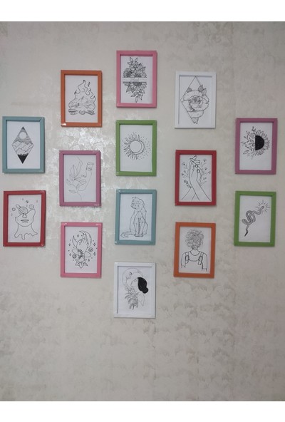 Hoenn 14 Adet Renkli Duvar Tabloları Hoenn 14 Adet Renkli Duvar Tabloları