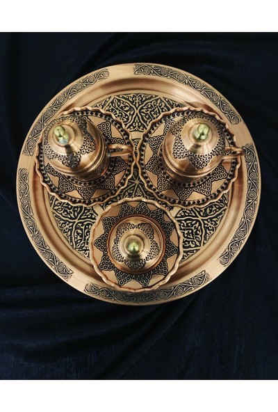 Üzümcüler Bakır Fincan Takımı